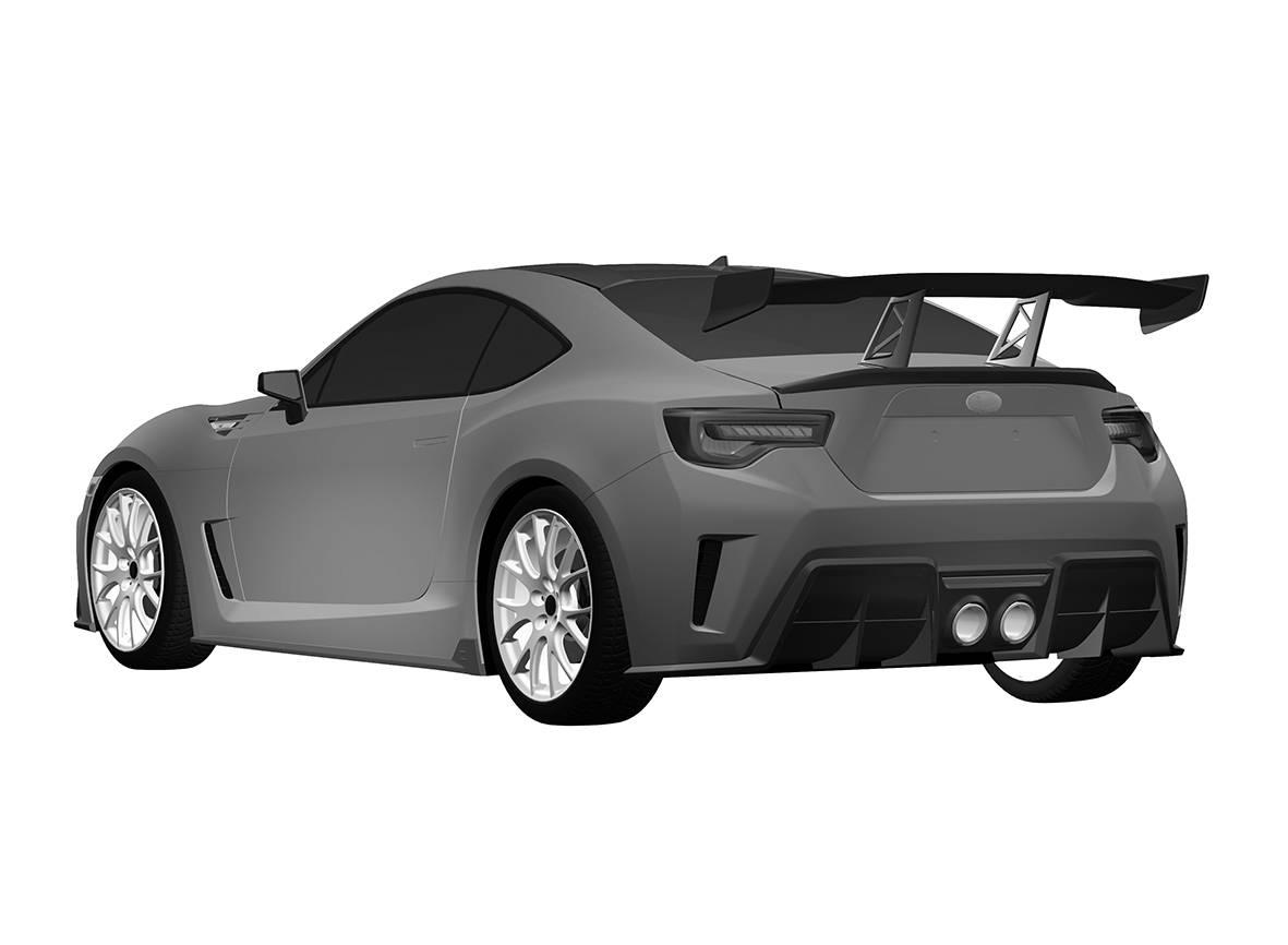 Des dessins de la Subaru BRZ STI Performance s'échappent